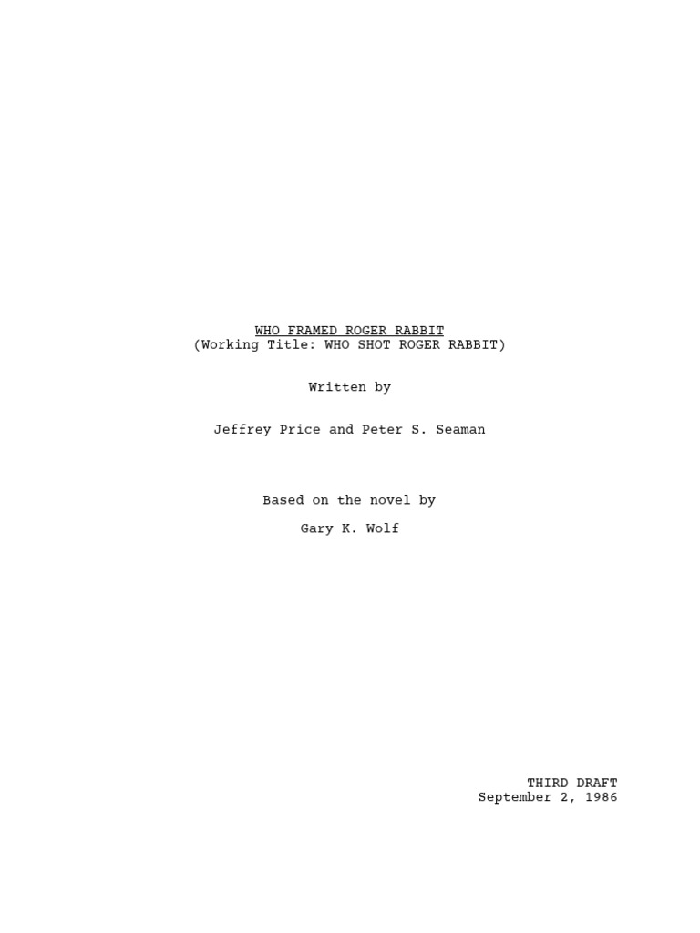 who-framed-roger-rabbit-1988 | PDF