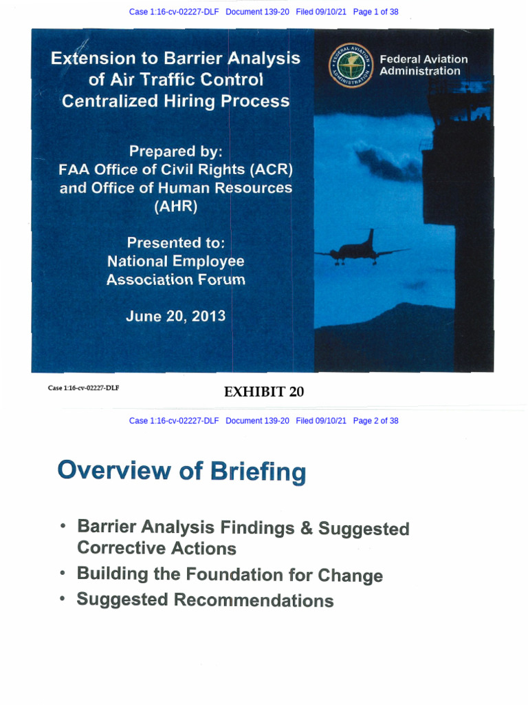 139-20 Extension To Barrier Analysis of Air Traffic Control Specialist Centralized Hiring ...
