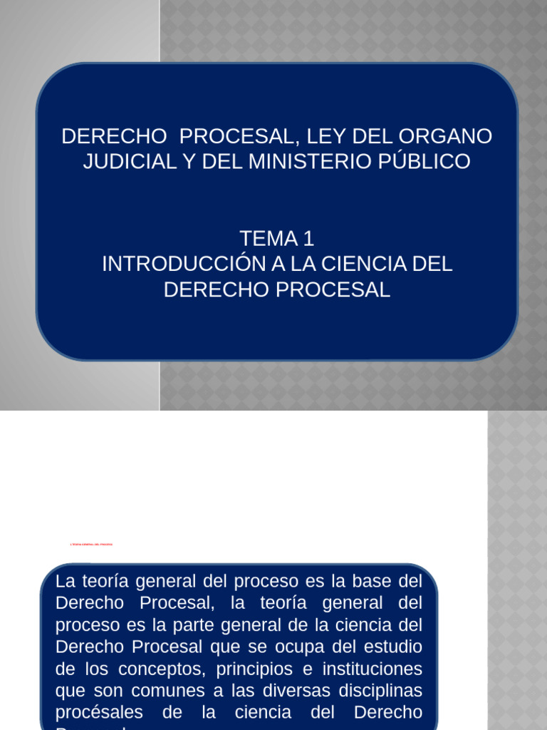 Dcho Procesal Tema 1 | PDF | Ley procesal | Jurisdicción