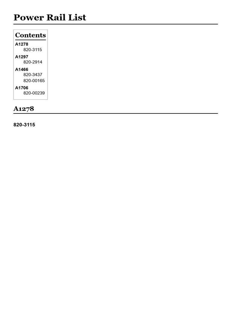 Power Rail List - LogiWiki | PDF | Computer Hardware | Computer ...