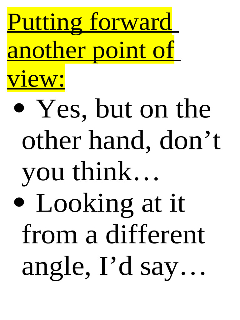Another Point of View | PDF