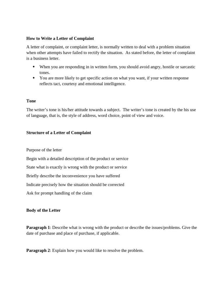 33300ae1-How To Write A Letter of Complaint | PDF