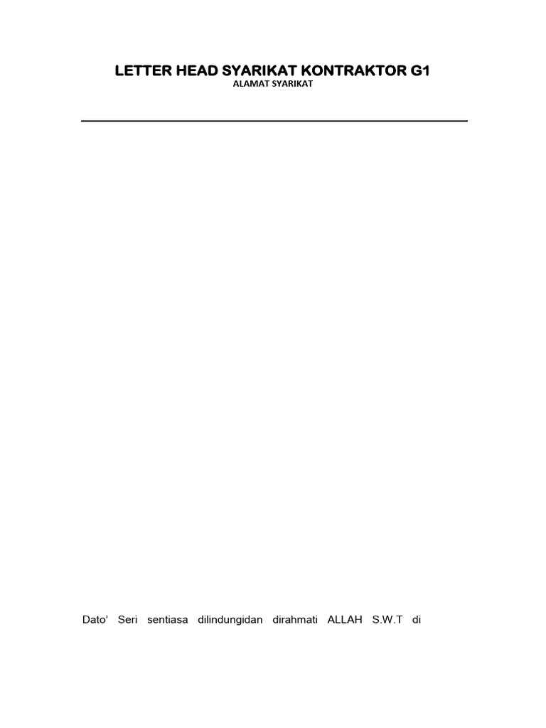 Surat Pengesyoran Syarikat Kontraktor g1 Daerah Putatan_projek Menurap ...