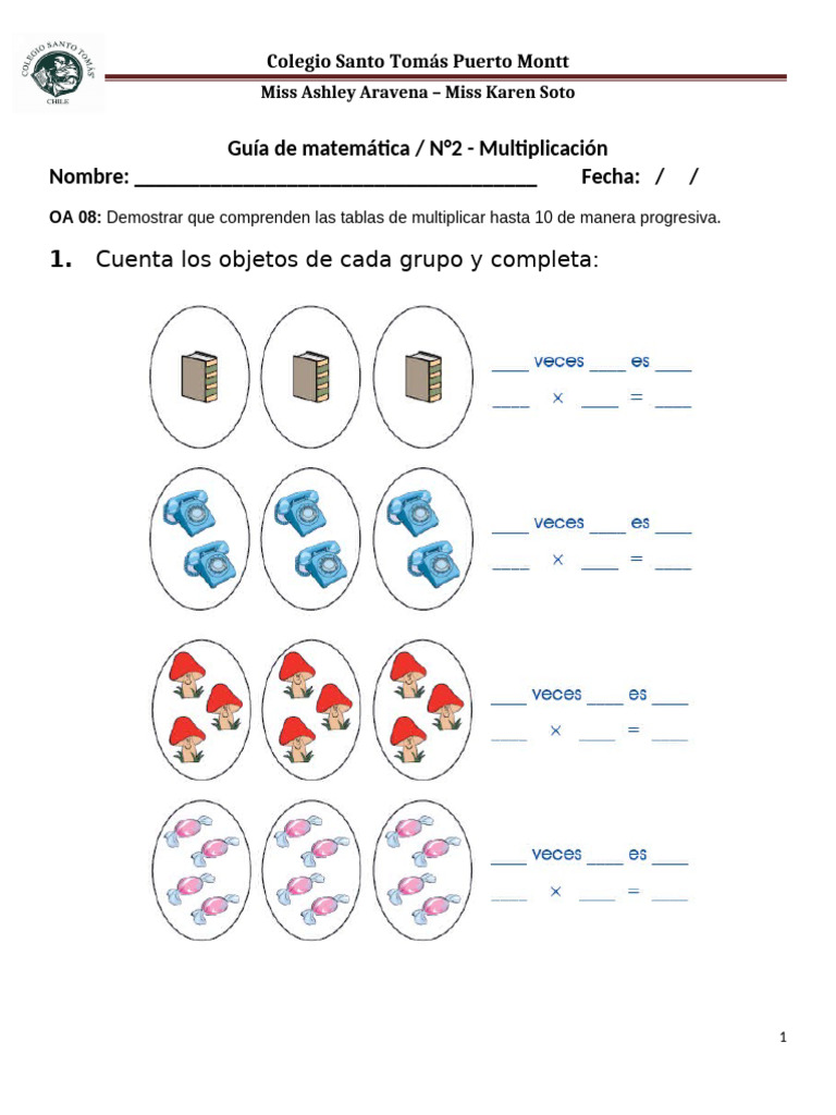 Cuenta Los Objetos de Cada Grupo y Completa | PDF