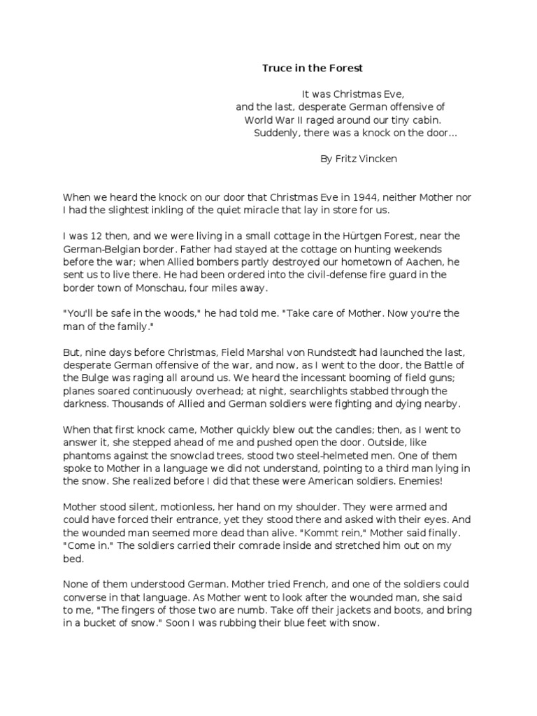 Truce in The Forest | PDF | Battle Of The Bulge | Unrest