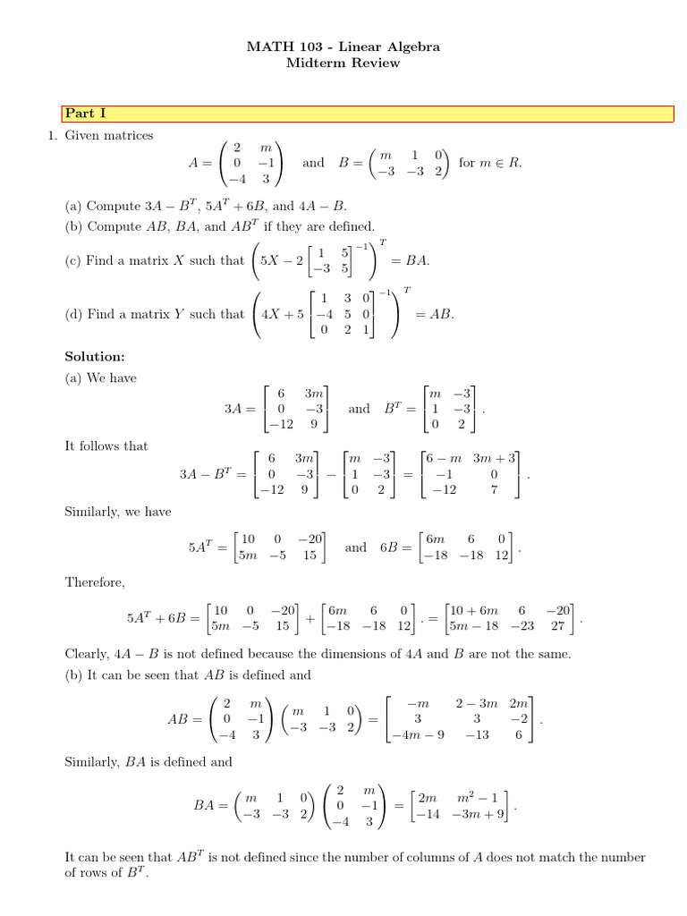 All-time-Midterm-Sample-LinAlg (1) | PDF | Matrix (Mathematics) | Mathematical Analysis