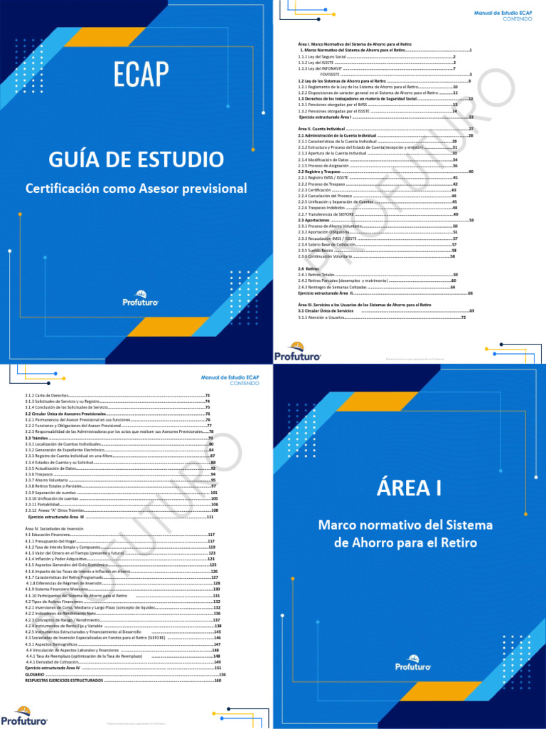 Guia de Estudio ECAP 2.1.1 | PDF | Pensión | Economias
