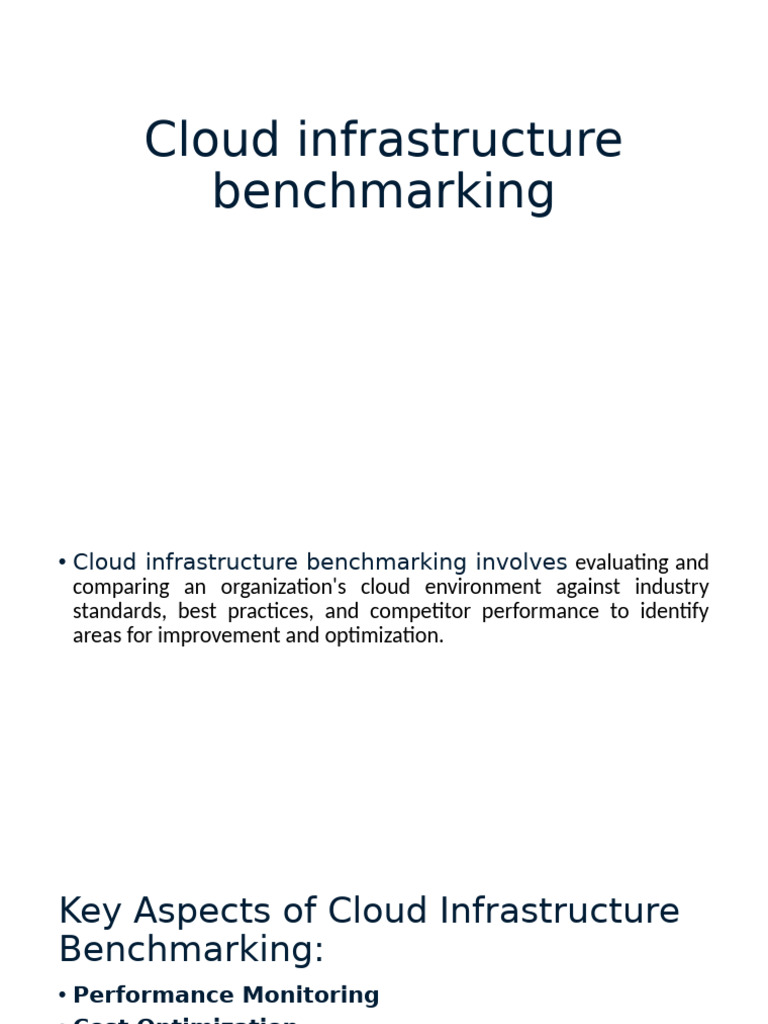 Unit-5 - Cloud Infrastructure Benchmarking | PDF | Cloud Computing | Computer Architecture