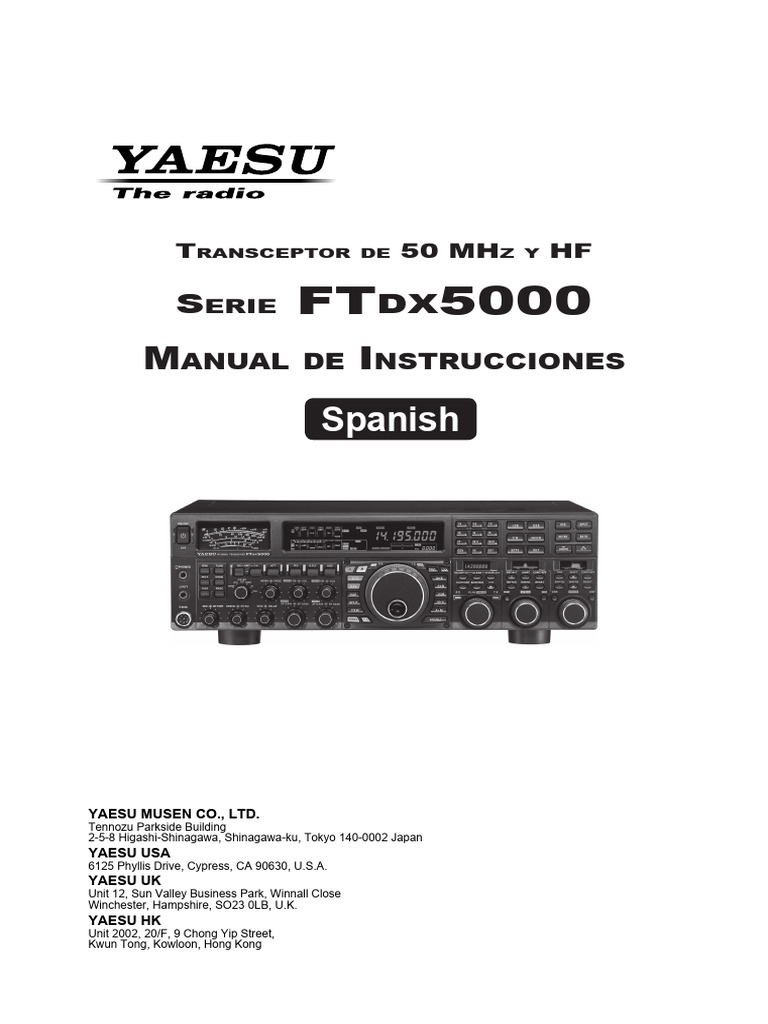 FT DX5000 Es | PDF | Antena (Radio) | Cable coaxial