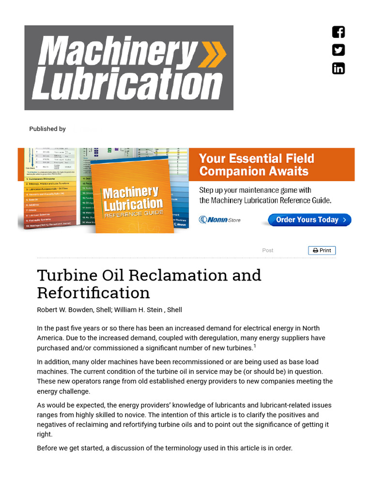 43.7.turbine Oil Reclamation and Refortification | PDF | Motor Oil ...