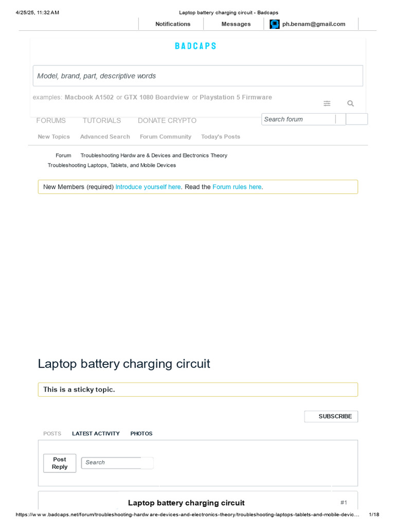 Laptop Battery Charging Circuit Overview | PDF | Series And Parallel ...
