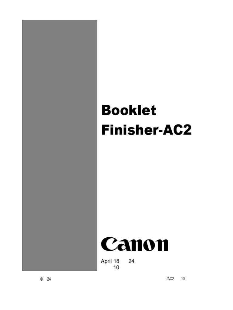 Canon Staple/Booklet Finisher Guide | PDF | Belt (Mechanical ...