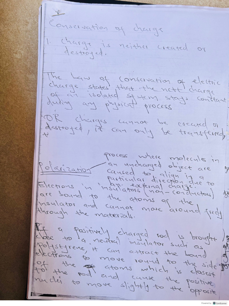 Physics Grade 10. Electrostatics. | PDF