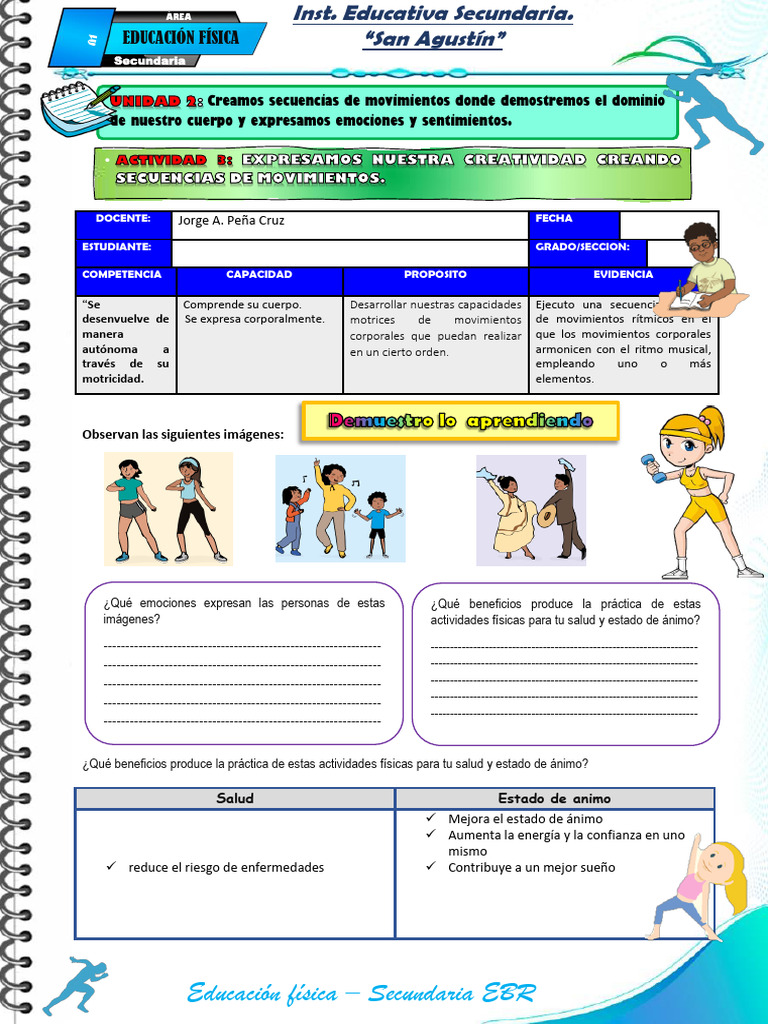 C - 3 - 4 - Act 3 Fisica Sem3 | PDF | Las emociones | Ritmo