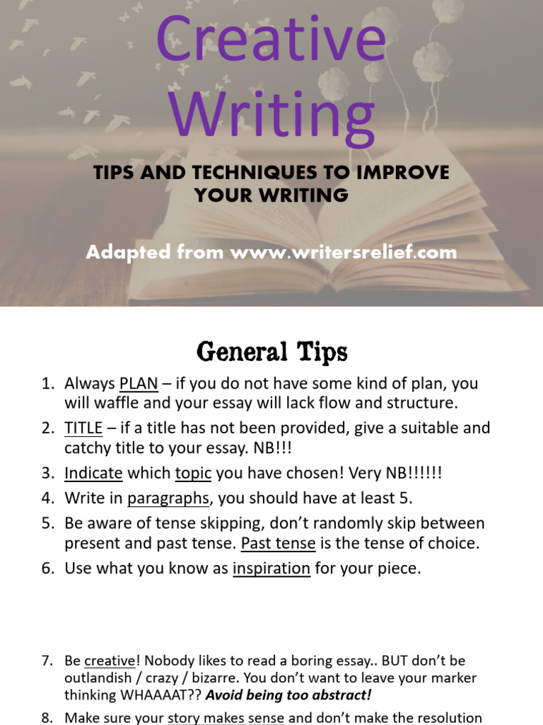 Creative Writing Tips for Improvement | PDF | Essays | Thought