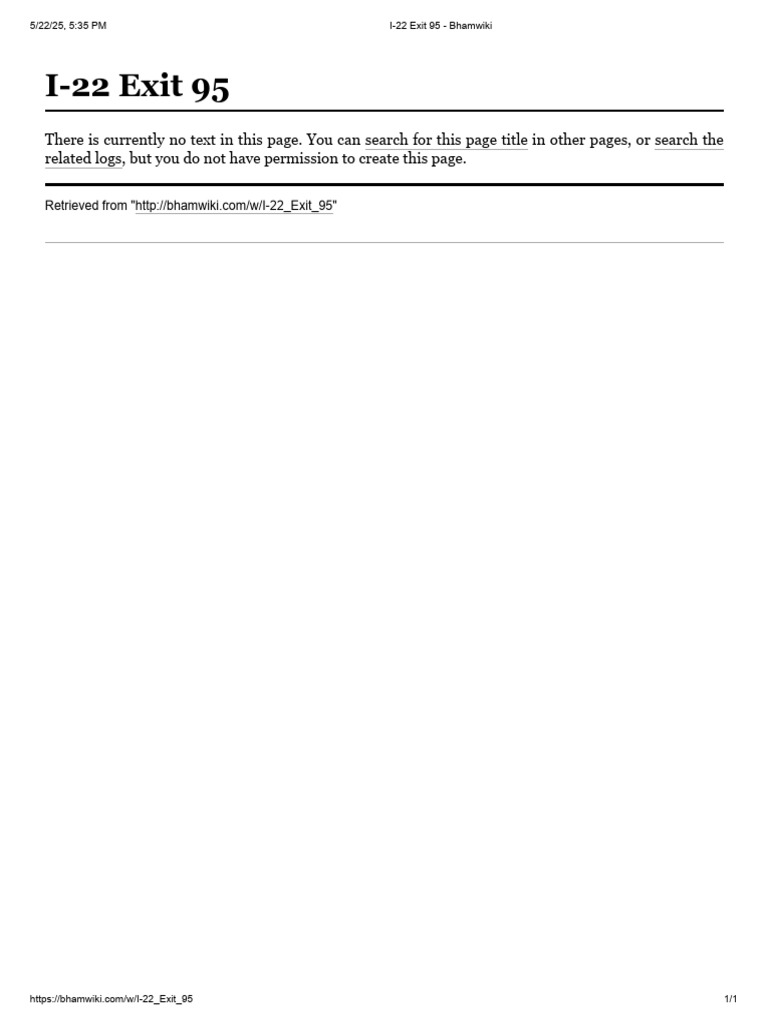 I-22 Exit 95 - Bhamwiki | PDF
