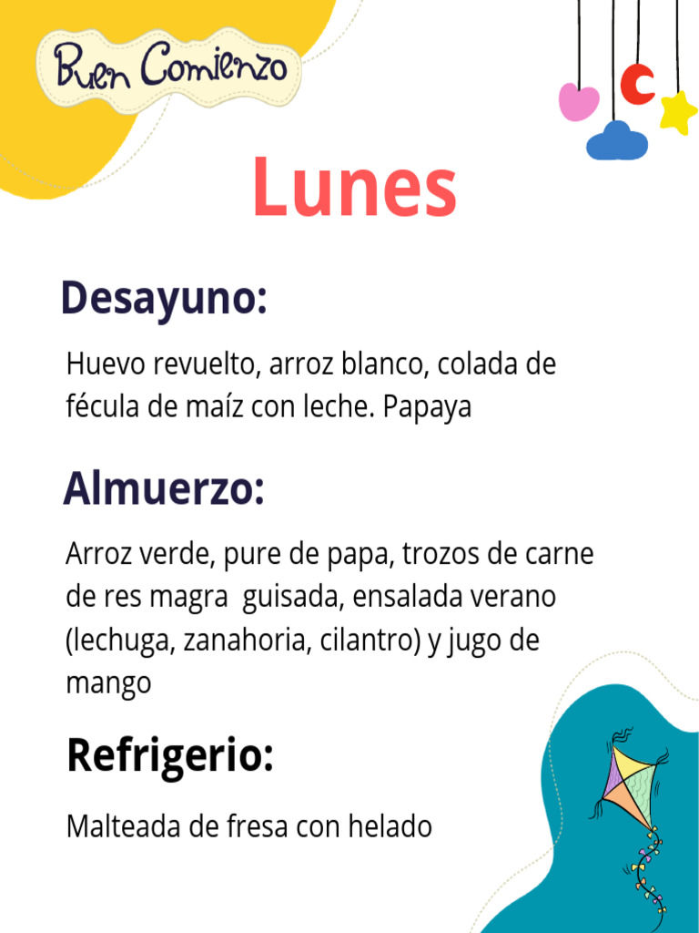 Ciclo de Menú - SEMANA 1 | PDF