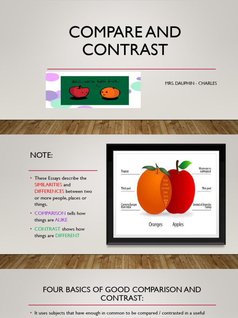 Expository - COMPARE AND CONTRAST PRESENTATION | PDF