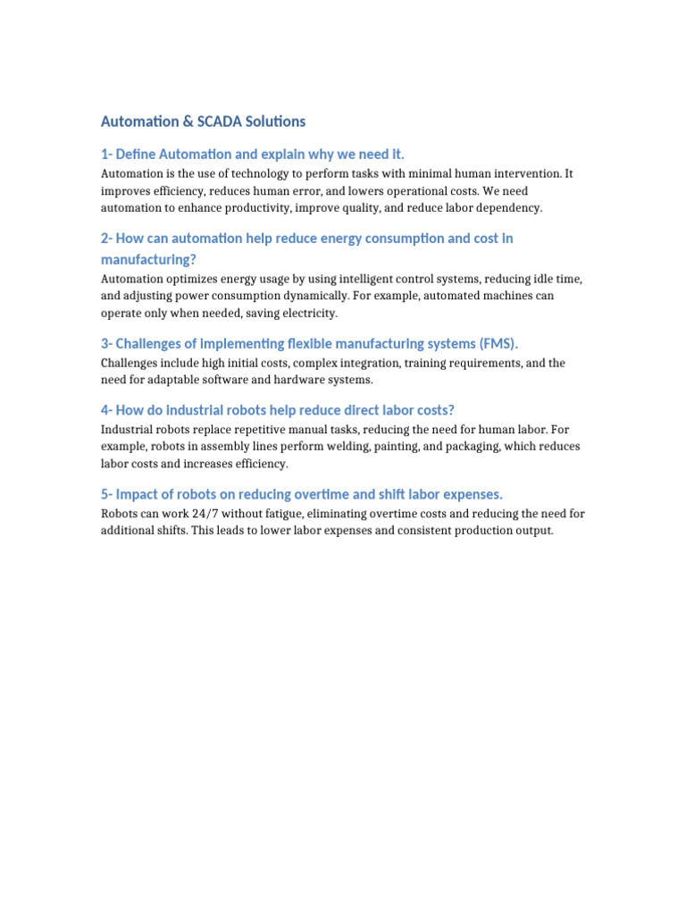 Automation SCADA Solutions | PDF