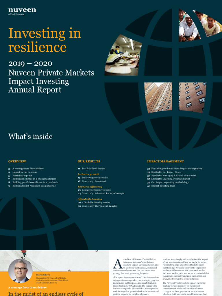Investing in Resilience - Nuveen Private Markets Impact Investing Annual Report 2019-2020 | PDF ...