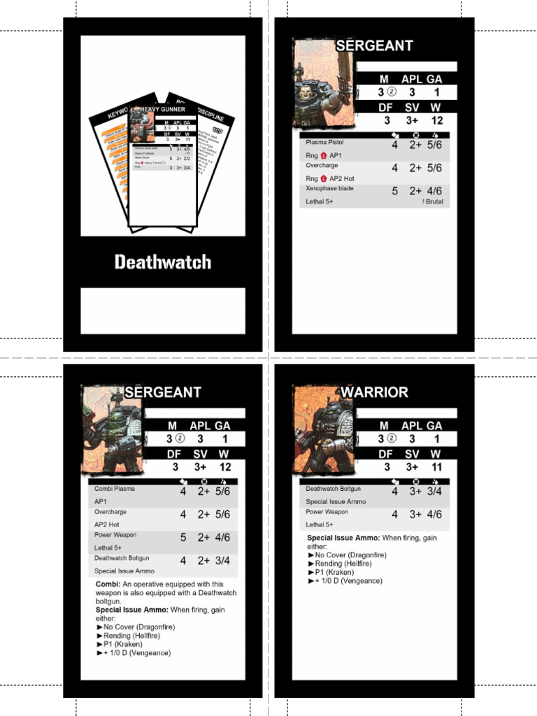 Deathwatch Deck R5.0 DUPLEX Letter LoFi Gradient | PDF