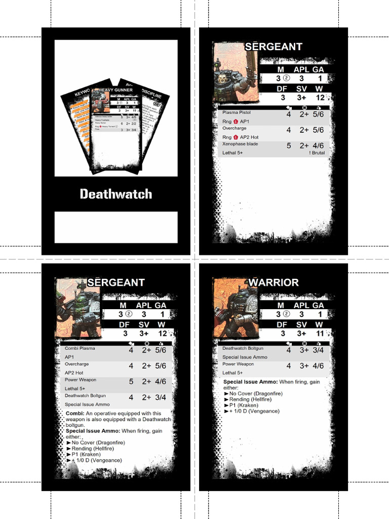 Deathwatch Deck R5.0 DUPLEX A4 Gradient | PDF
