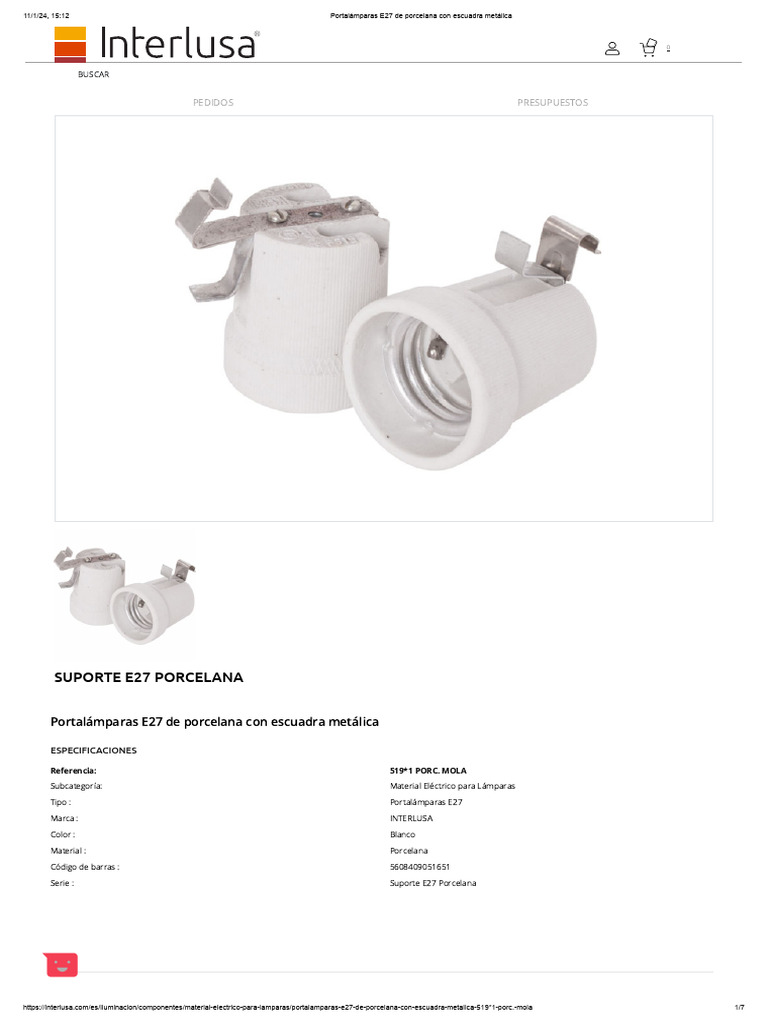 Casquillo Portalámparas E27 | PDF