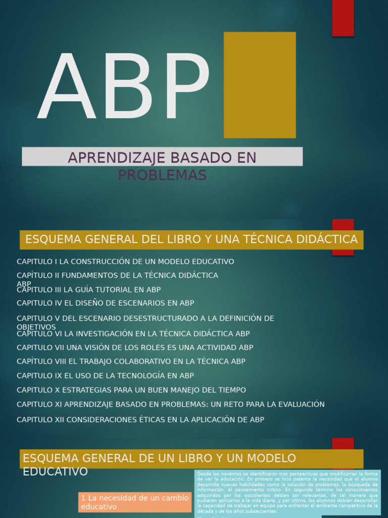 ABP Aprendizaje Basado en Problemas CINADE | PDF | Maestros | Enseñando