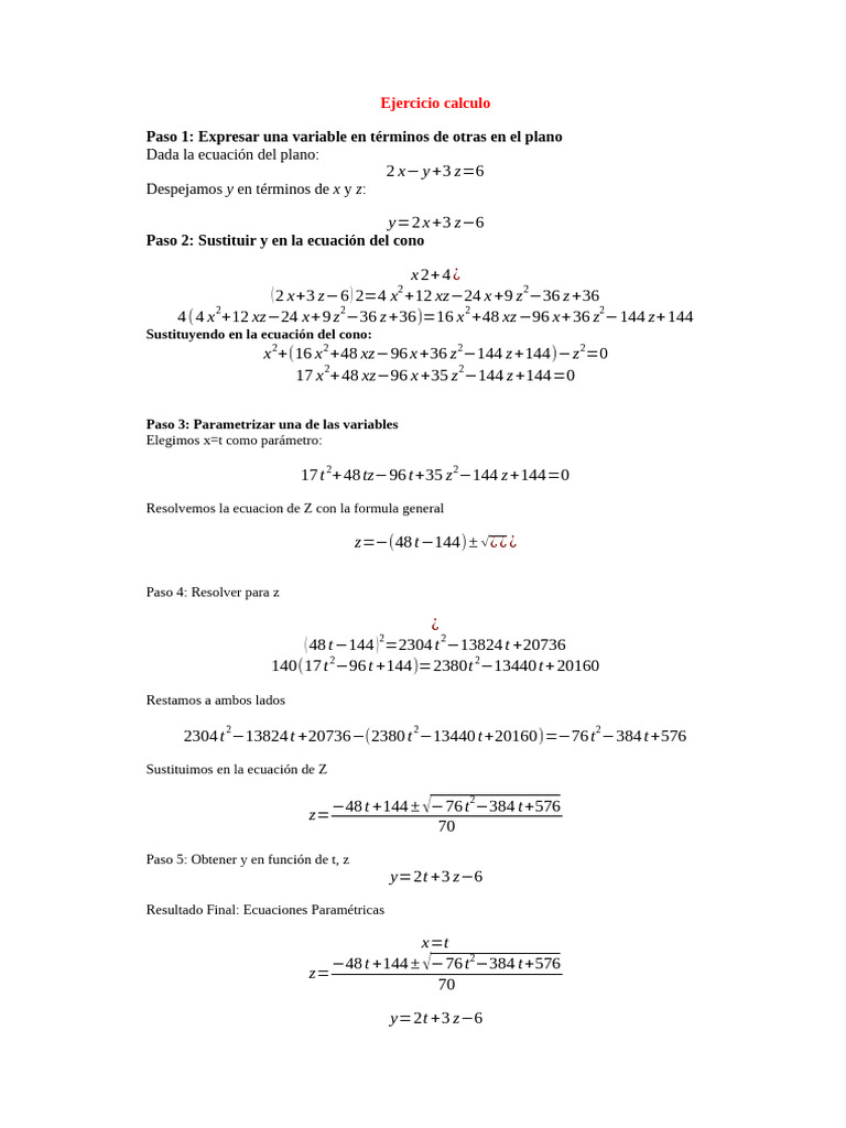 Ejercicio Calculo | PDF