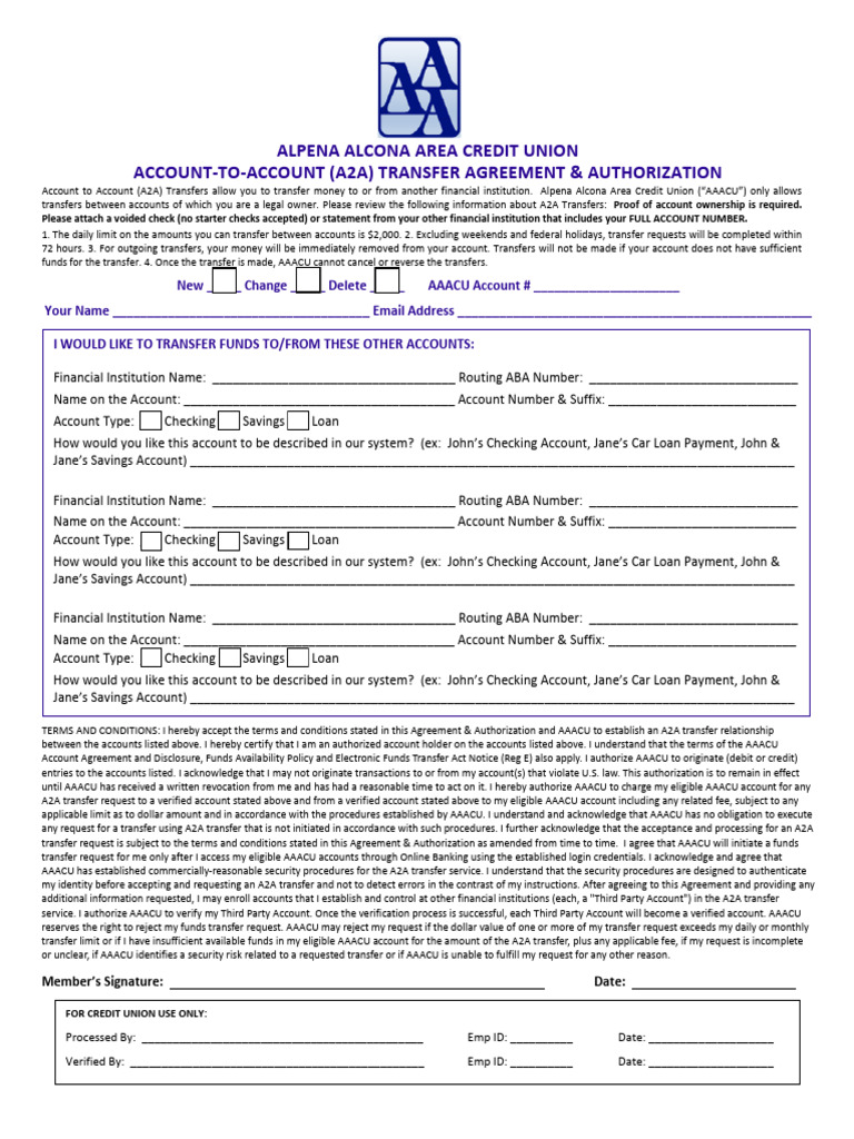 ItsMe247 A2A Authorization Form | PDF | Transaction Account | Banking