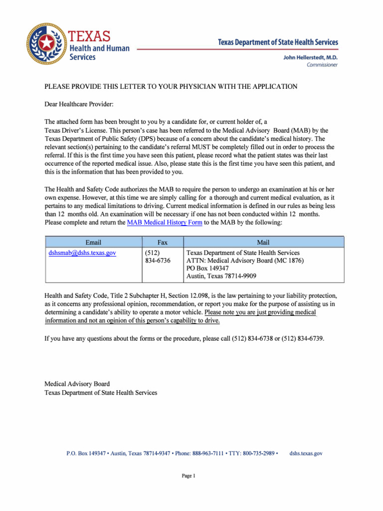 MAB ApplicantMedHistoryForm | PDF | Medical Specialties | Clinical Medicine