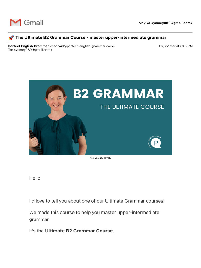 Ultimate B2 Grammar Course Overview | PDF | Syntax | Grammar