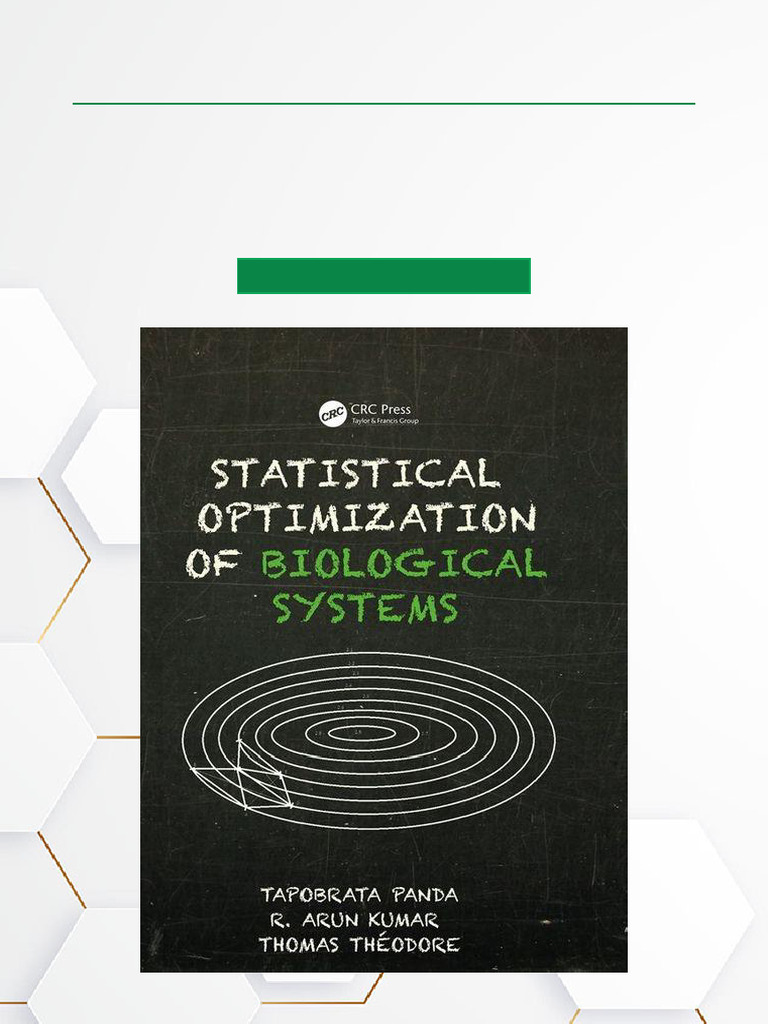 Statistical Optimization of Biological Systems, 1st Edition Secure ...