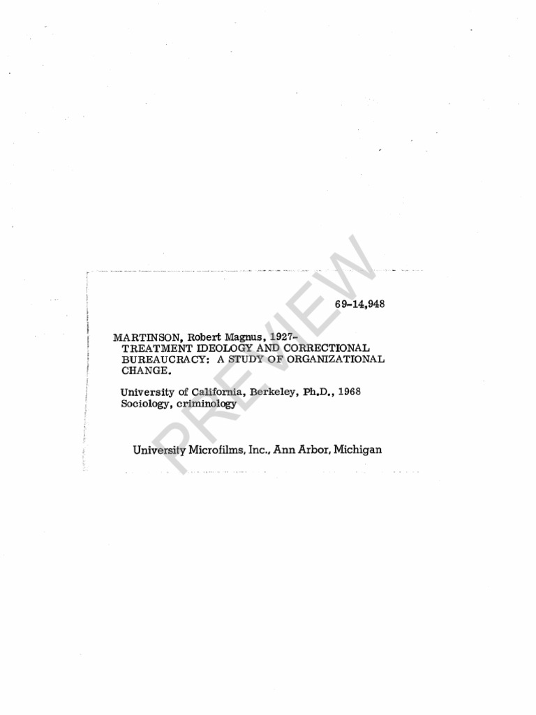 Robert Martinson Thesis | PDF