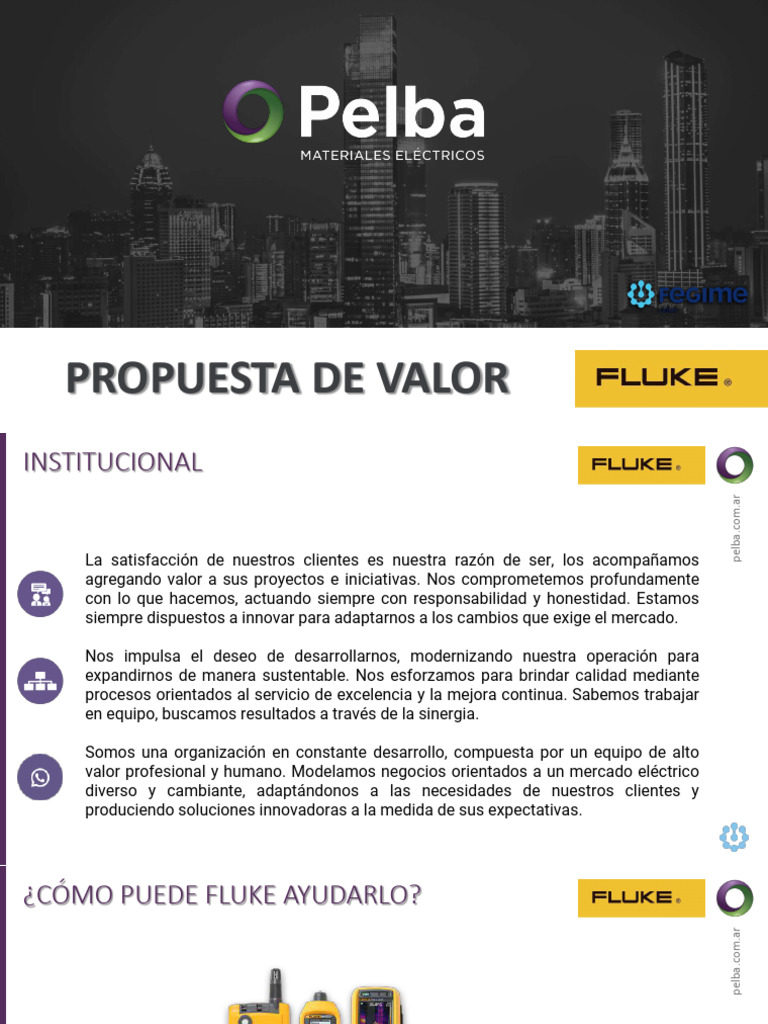 Pelba - Presentación General Fluke | PDF | Ultrasonido | Ingenieria Eléctrica