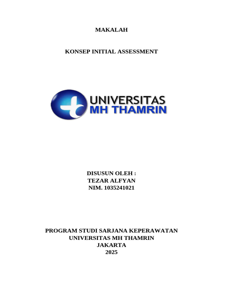 Makalah Konsep Initial Assessment | PDF