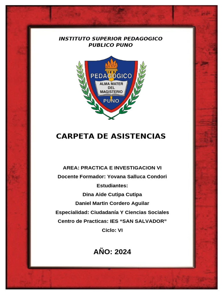 Carátula de Práctica e Investigación VI | PDF
