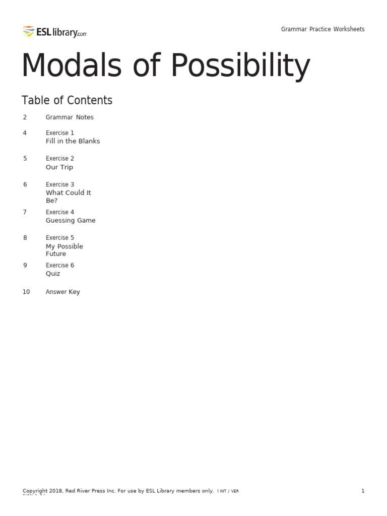 88 Modals-Of-possibility Can 1 | PDF | Language Mechanics | Linguistics