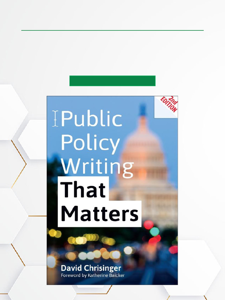Public Policy Writing That Matters - 2nd Edition Complete Digital Book ...