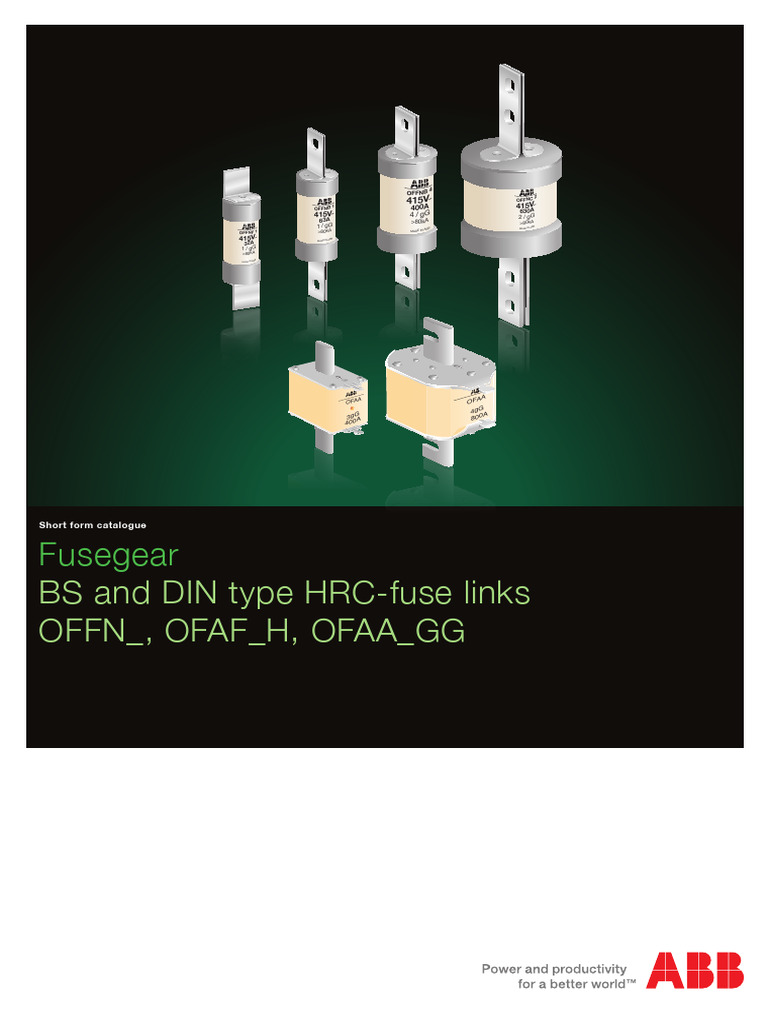 Fusegear - BS and DIN Type HRC-Fuse Links | PDF | Fuse (Electrical ...