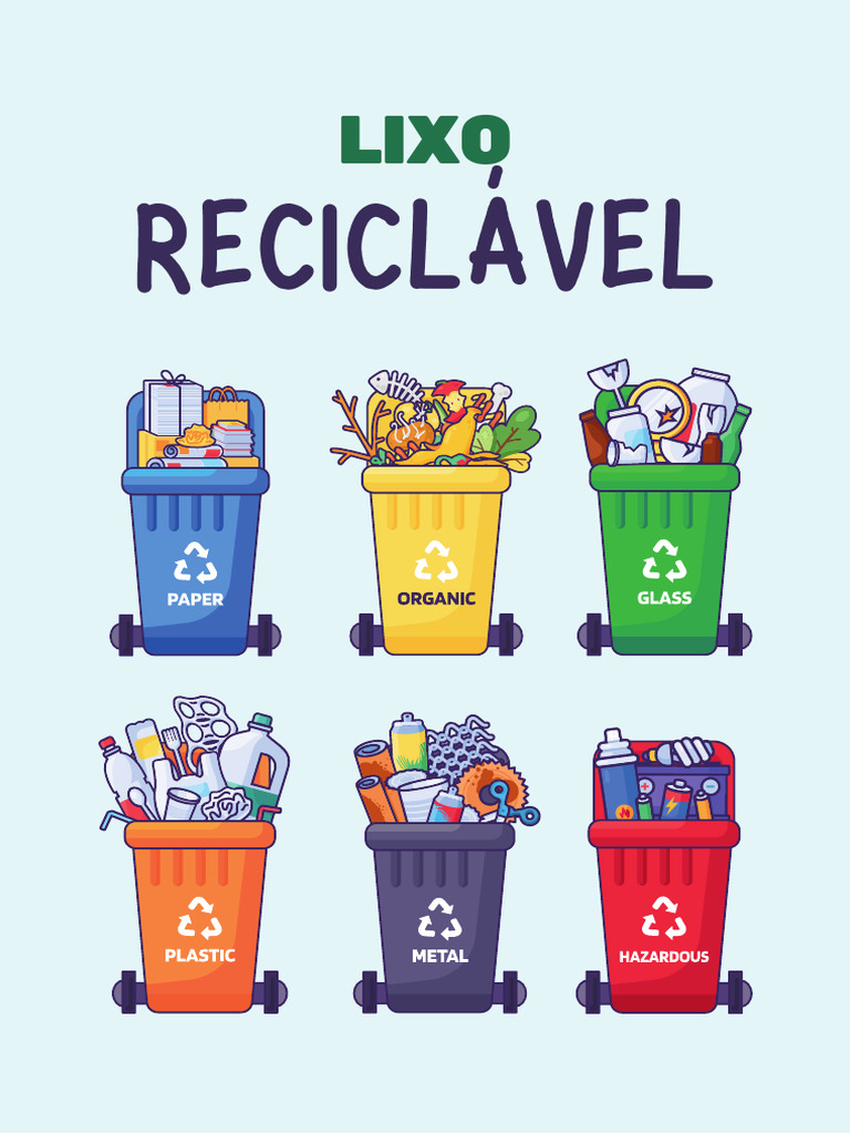 Green Blue Cartoon Illustrative Reduce Reuse Recycle Poster - 20250520 ...