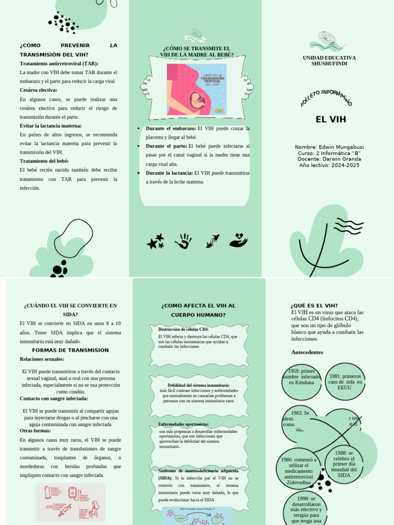 Triptico SIDA | PDF | VIH / SIDA | VIH