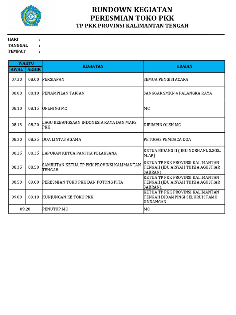 Rundown Pokja Ii | PDF