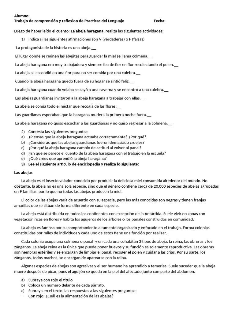 Tarea 5 PDL | PDF | Western Honey Bee | Abejas
