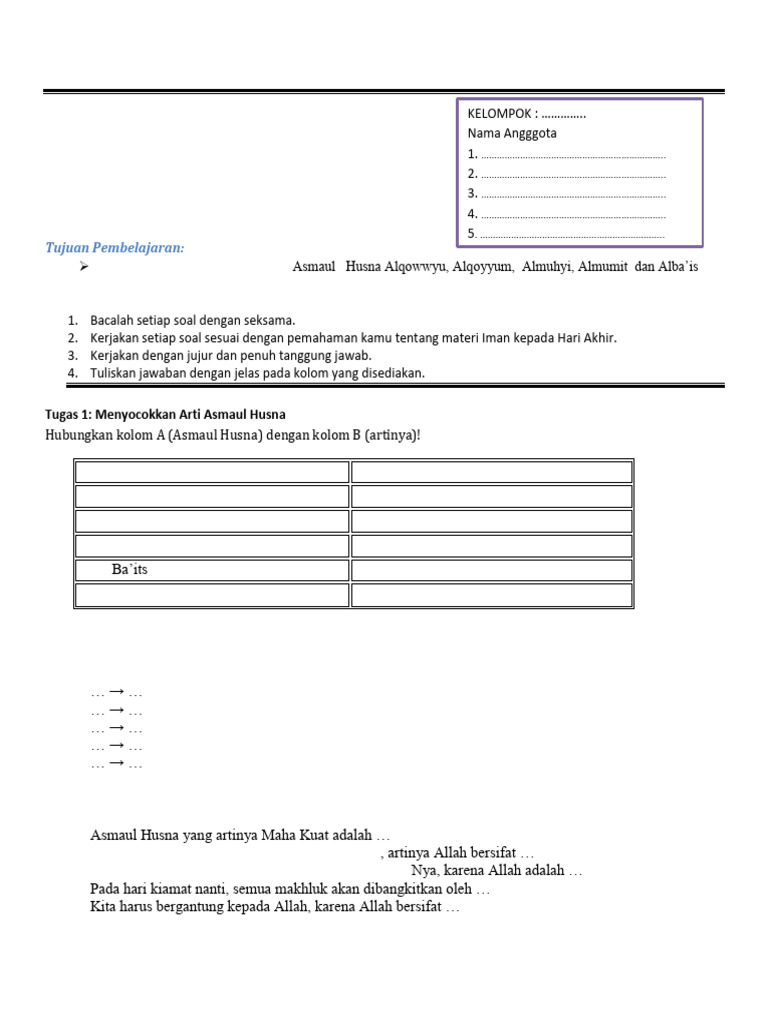 Lampiran LKPD Modul DBL | PDF