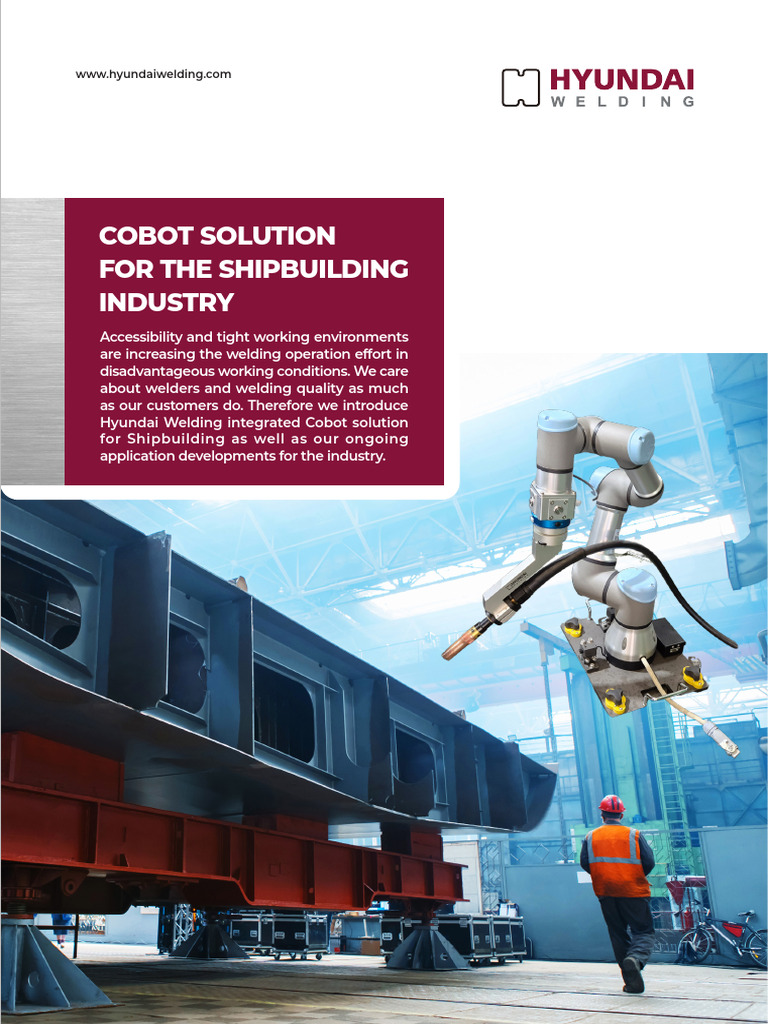Hyundai Cobot Welding for Shipbuilding | PDF | Welding | Construction