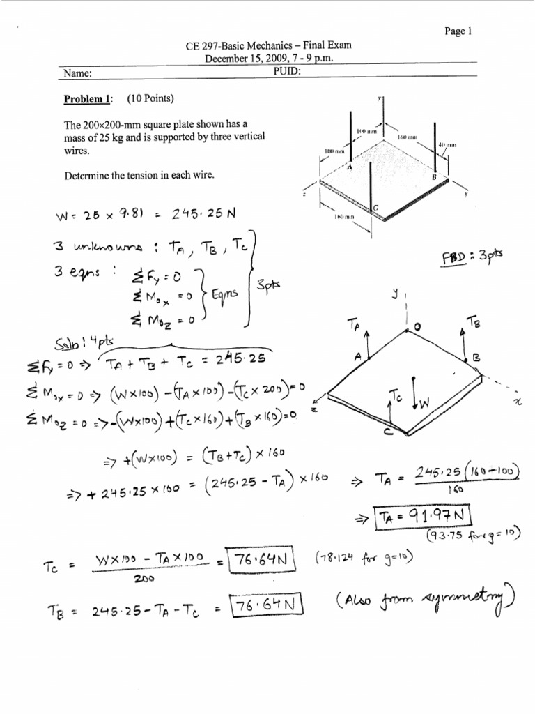 CE297 Final FA10 Soln | PDF