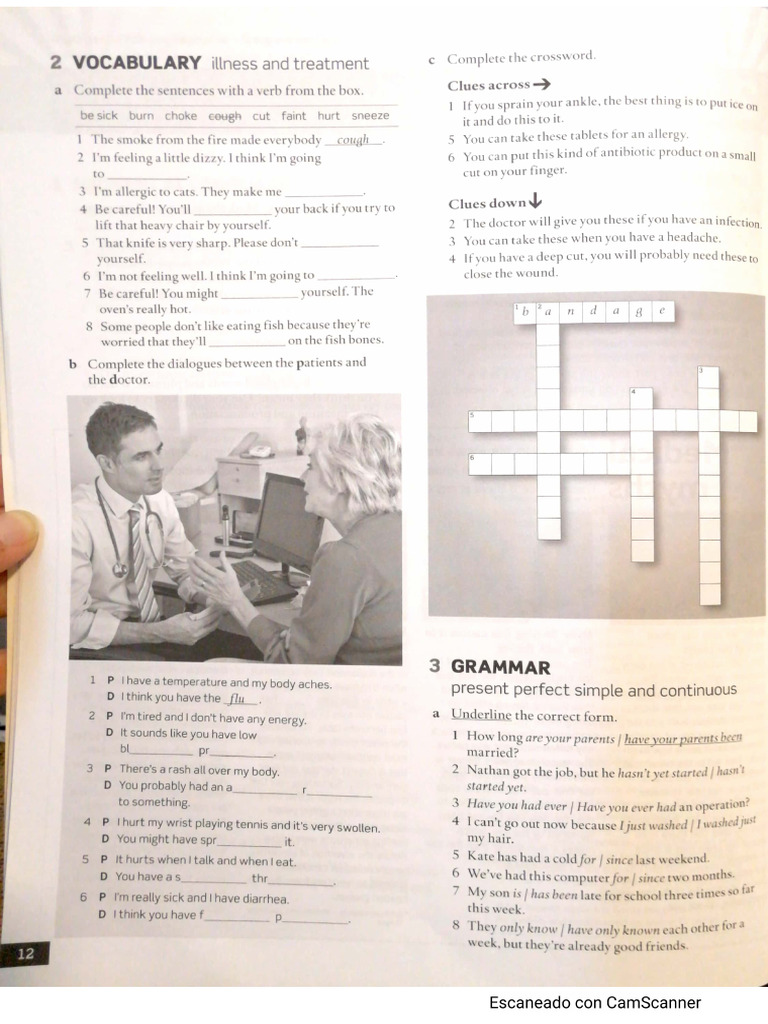 Vocabulary Injuries and Illnesses | PDF