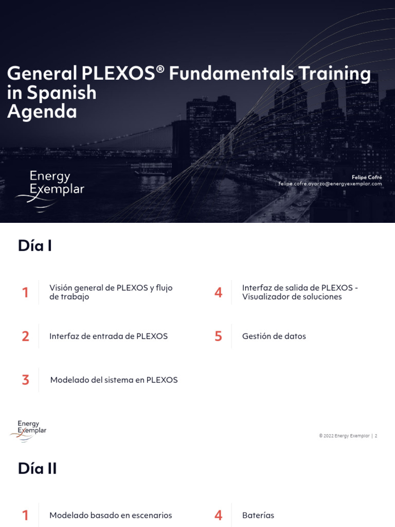 PLEXOS Fundamentals Agenda - Español | PDF