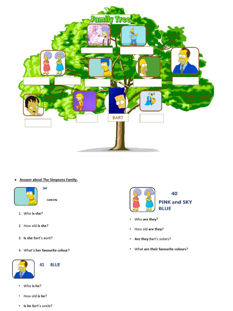 The family Simpsons activities Kids 1 | PDF